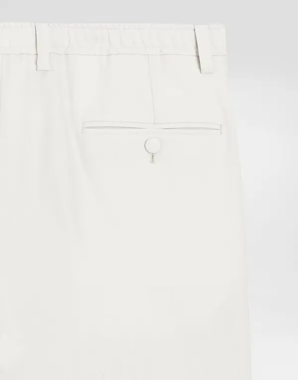 Dolce & Gabbana Wool Poplin Trousers - Beige