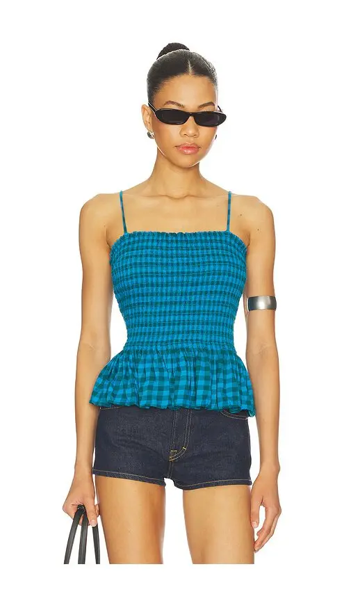 Free People Sundance Tank In Teal - Teal Combo