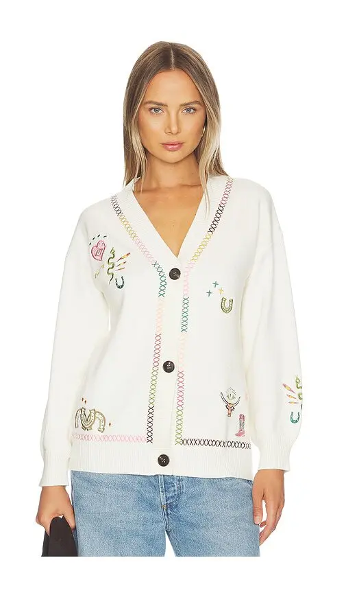 NEVER FULLY DRESSED Western Martha Cardigan - Cream