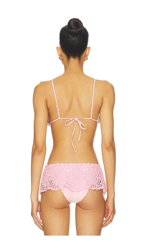 Frankies Bikinis Elena Crochet Bikini Top - Blush