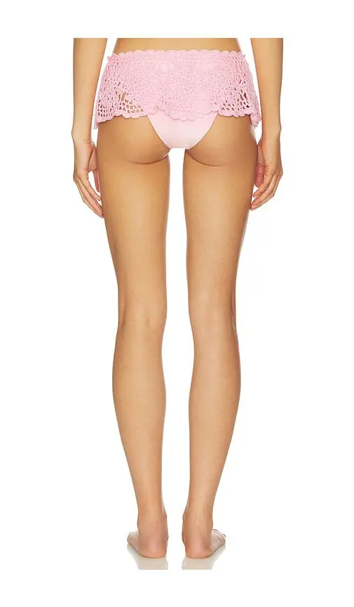 Frankies Bikinis Shelly Crochet Bikini Bottom - Blush
