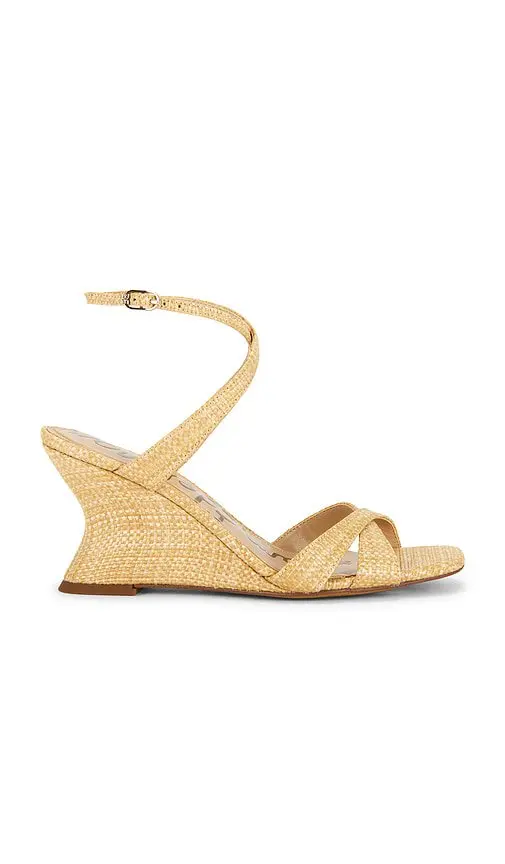 Sam Edelman Davi Wedge Sandals - Bleached Beechwood