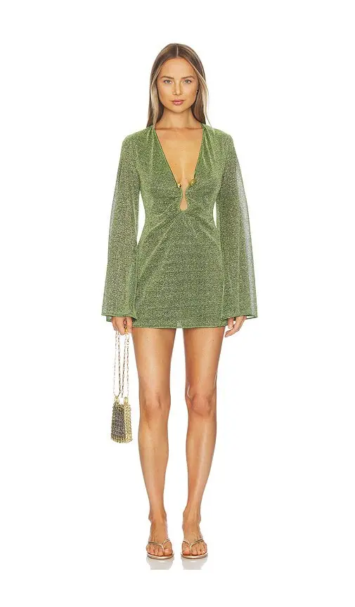 Oseree Lumiere Stones Caftan - Green