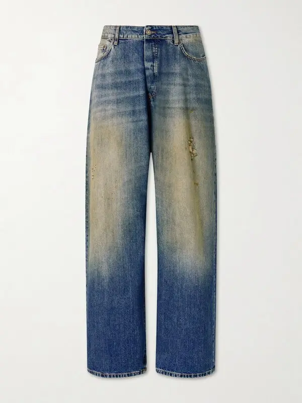 424 Big Daddy Wide-leg Distressed Jeans - Blue