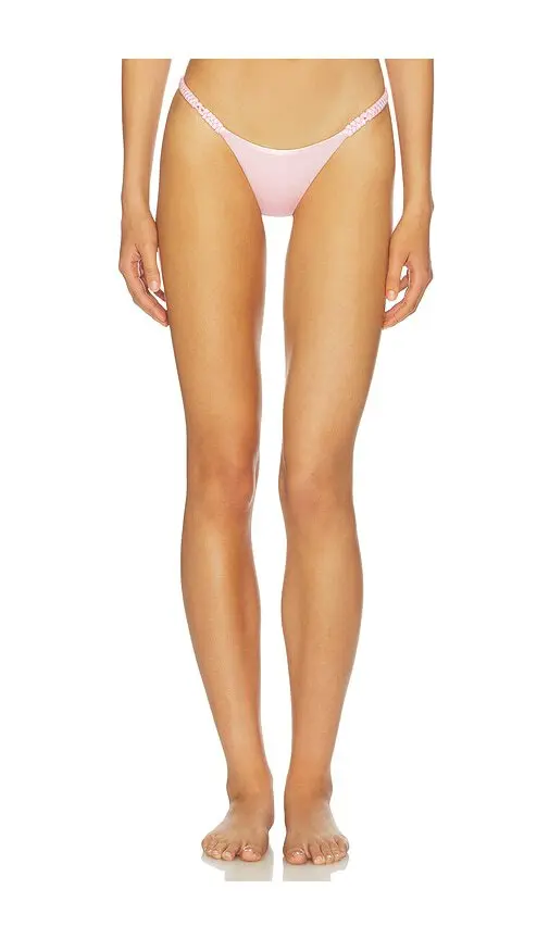ISA BOULDER High Weave Bikini Bottom - Pink