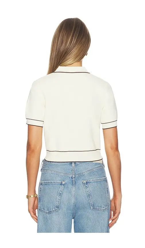 MALBON Jacqueline Polo Top - Cream