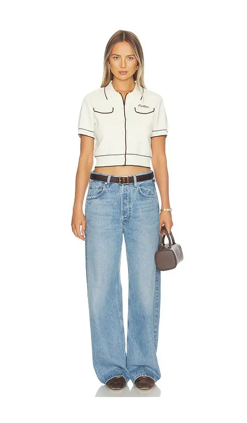 MALBON Jacqueline Polo Top - Cream