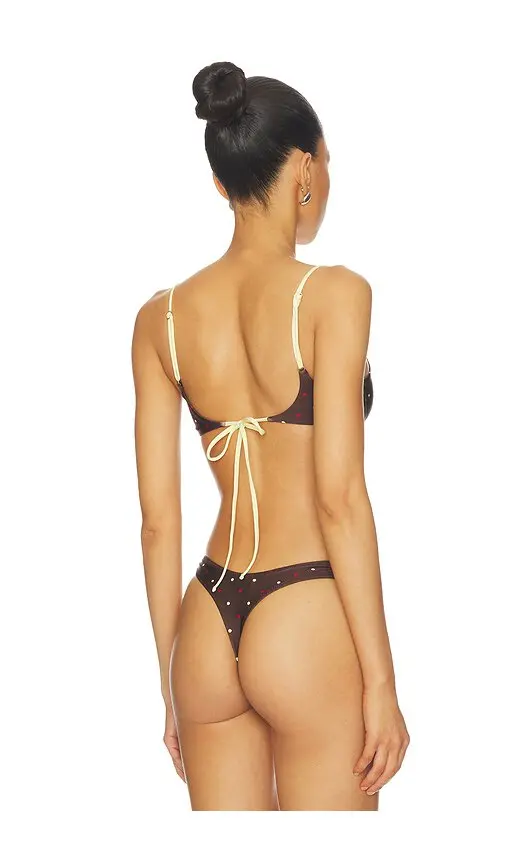 Frankies Bikinis Cola Satin Top - Honey Bug