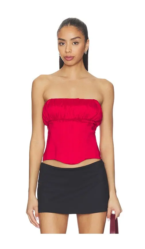 Lpa Audrey Corset Top - Dark Red