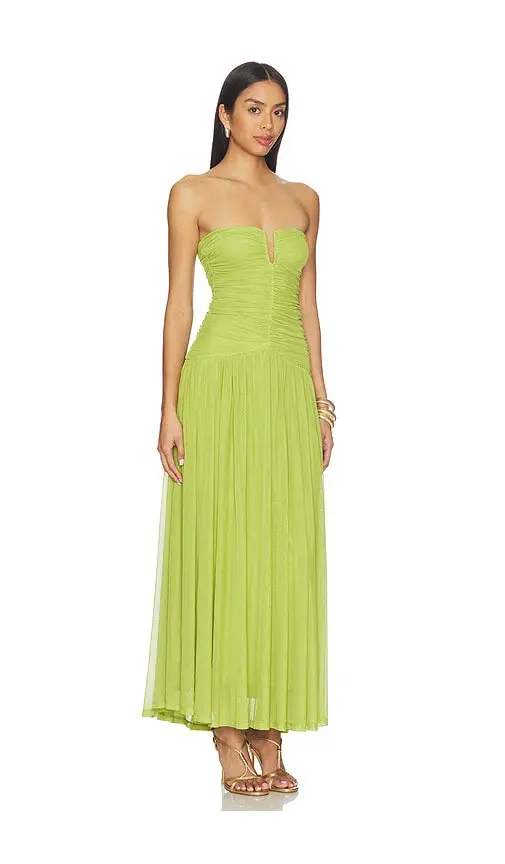 NIA Beverly Strapless Maxi Dress - Peridot