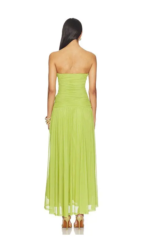 NIA Beverly Strapless Maxi Dress - Peridot