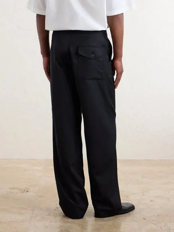 Auralee Wool Herringbone Cargo Trousers
