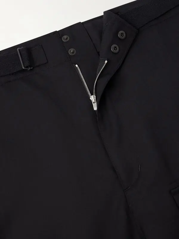 Auralee Wool Herringbone Cargo Trousers