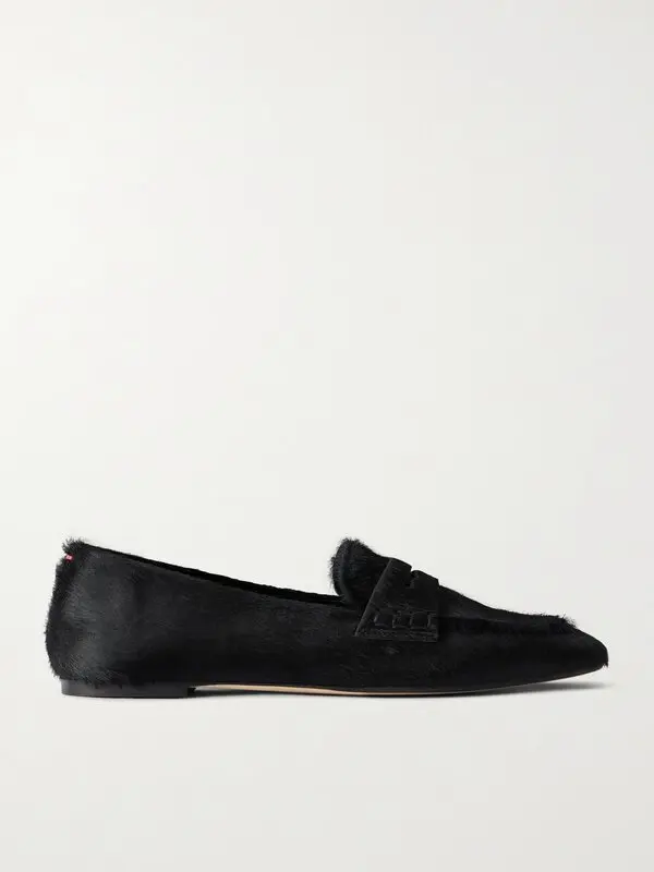 AeydĒ Alfie Pony Hair Loafers - Black