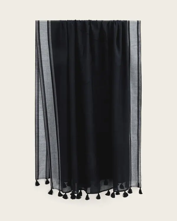 ALLSAINTS Caty Wraparound Wool Blend Pareo - Black