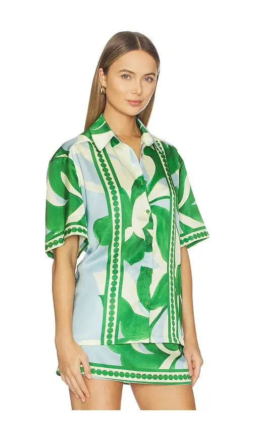 SEVEN WONDERS Alara Short Sleeve Shirt - Amoree Blue