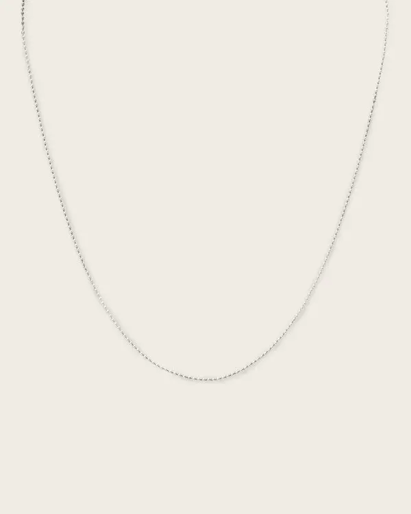 ALLSAINTS Axl Sterling Curb Chain Necklace - Silver