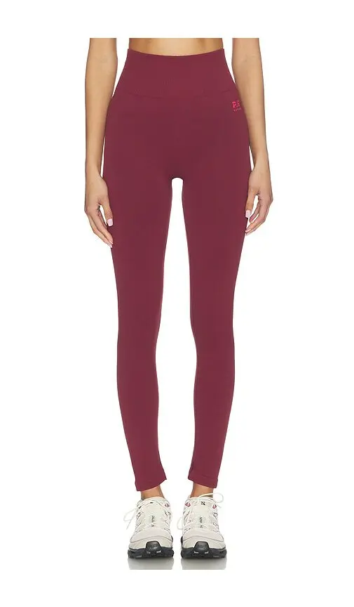 P.E Nation Restore Seamless Legging In Burgundy - Cabernet & Strawberry Red