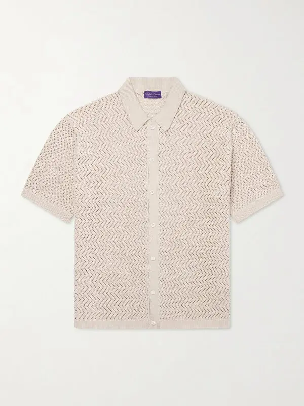 Ralph Lauren Purple Label Knitted Cotton Shirt