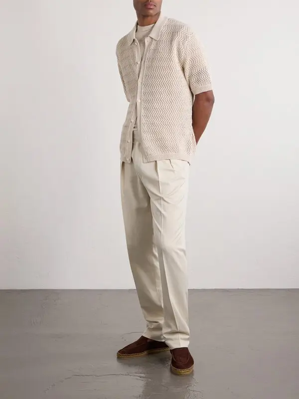 Ralph Lauren Purple Label Knitted Cotton Shirt