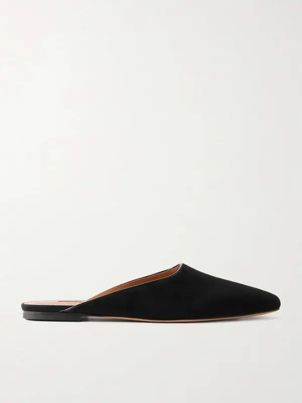 EMME PARSONS Suede Mules - Black
