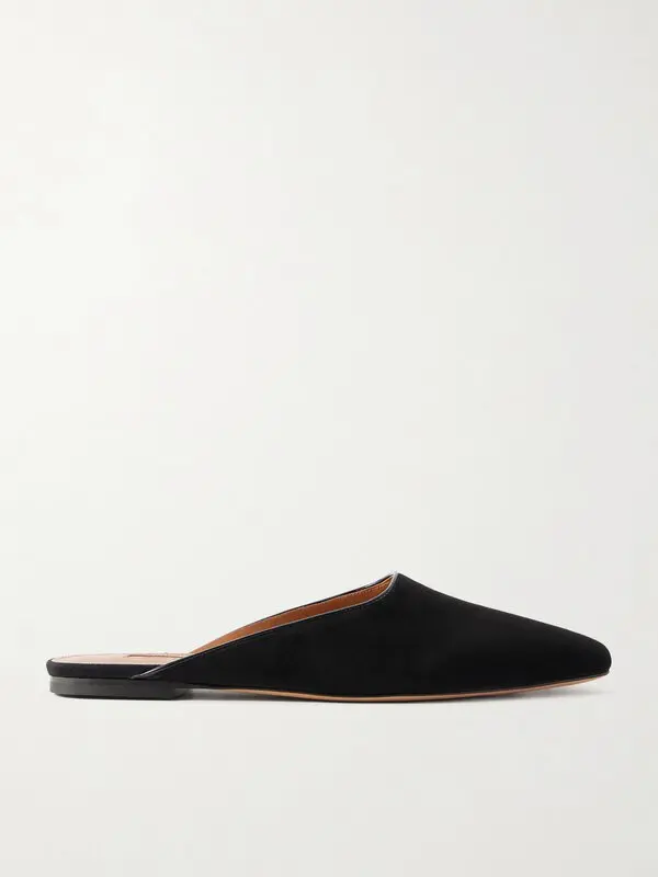 EMME PARSONS Suede Mules - Black