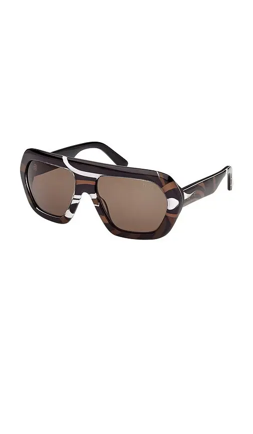 Emilio Pucci Geometric Sunglasses - Brown