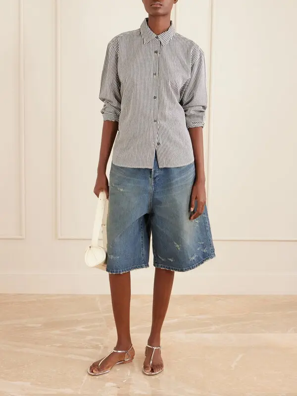 AGOLDE Theo Striped Poplin Shirt