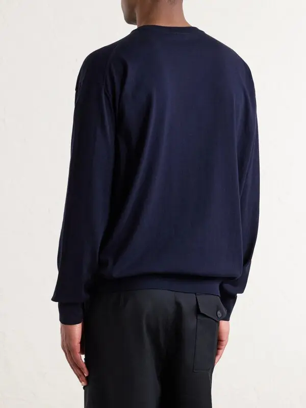 Auralee Luster Knitted T-shirt - Blue