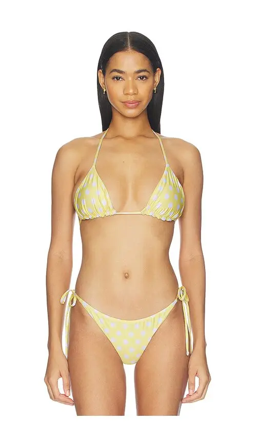 Peixoto Fifi Bikini Top - Honeycomb Polka Dots
