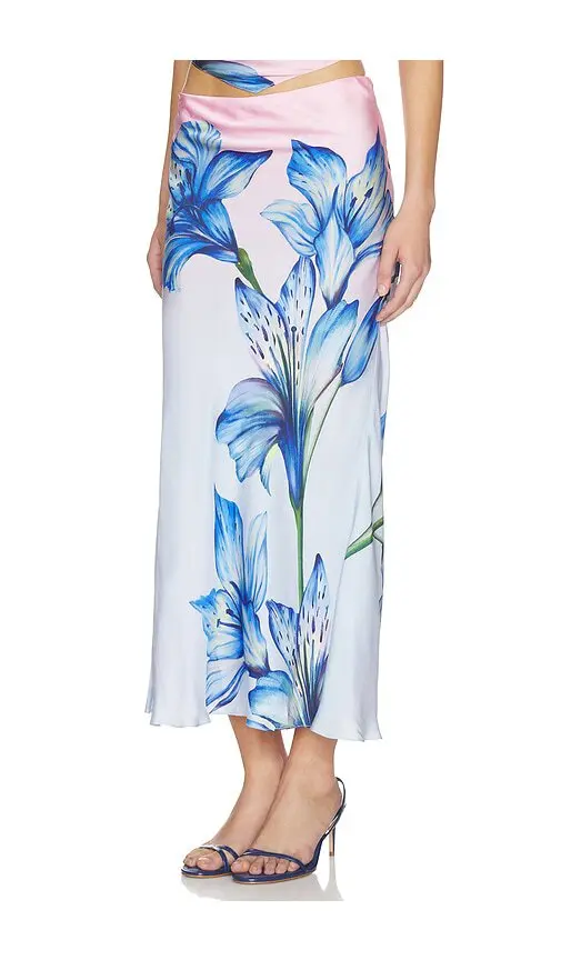 Rococo Sand Floral Print Midi Skirt