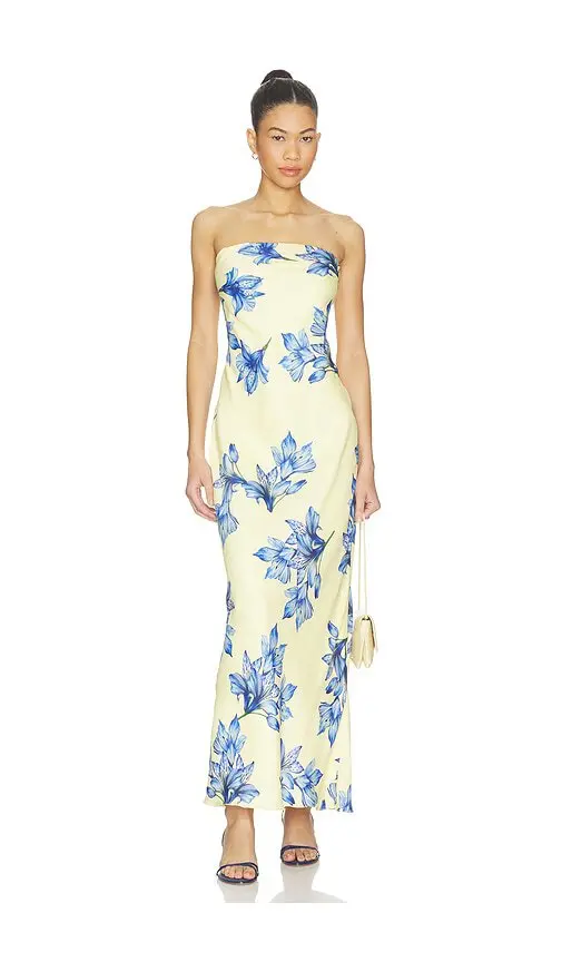 Rococo Sand Strapless Maxi Dress - Yellow