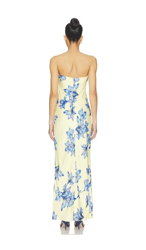 Rococo Sand Strapless Floral Maxi Dress