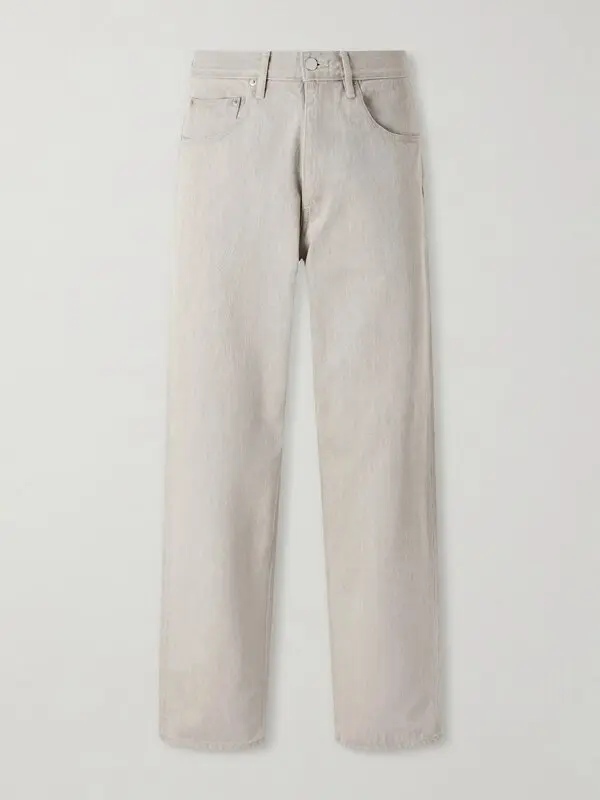 Auralee Wide-leg Twist Cotton Jeans - Gray