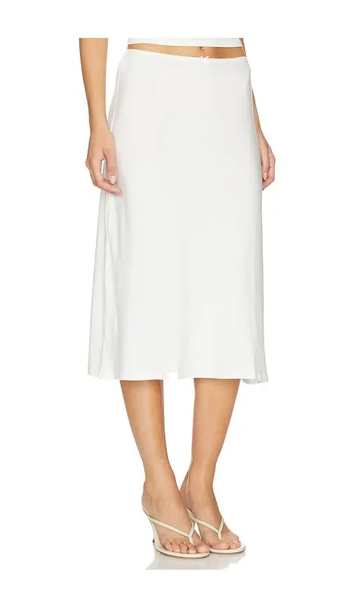 RAT BOI White Tencel Blend Slip Skirt