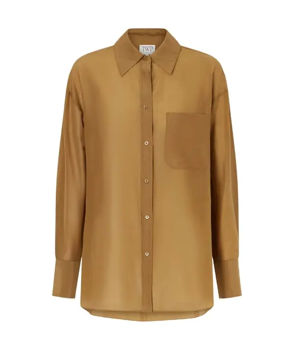 TWP Big Joe Cotton And Silk-blend Shirt - Neutrals