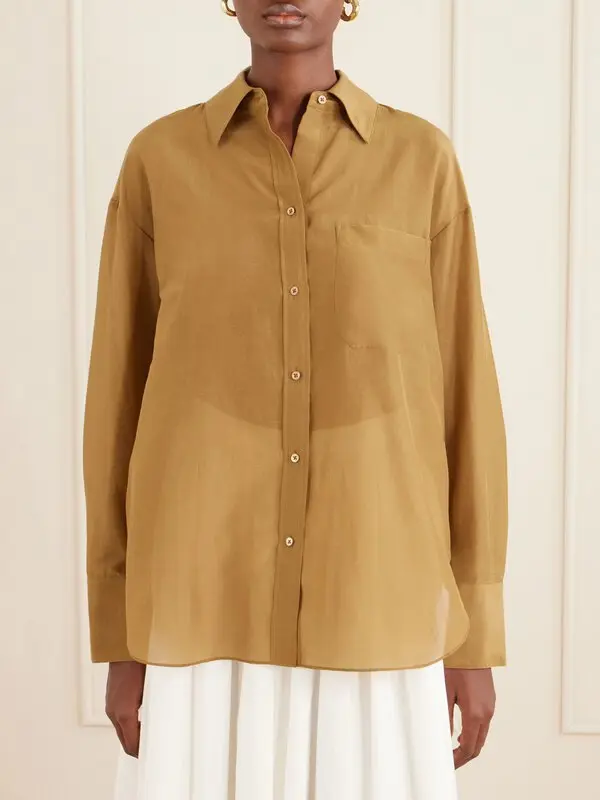 TWP Big Joe Cotton And Silk-blend Shirt