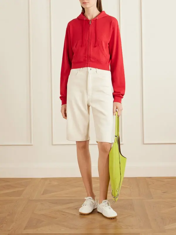 Auralee Cotton, Wool, And Silk-blend Hooded Sweater