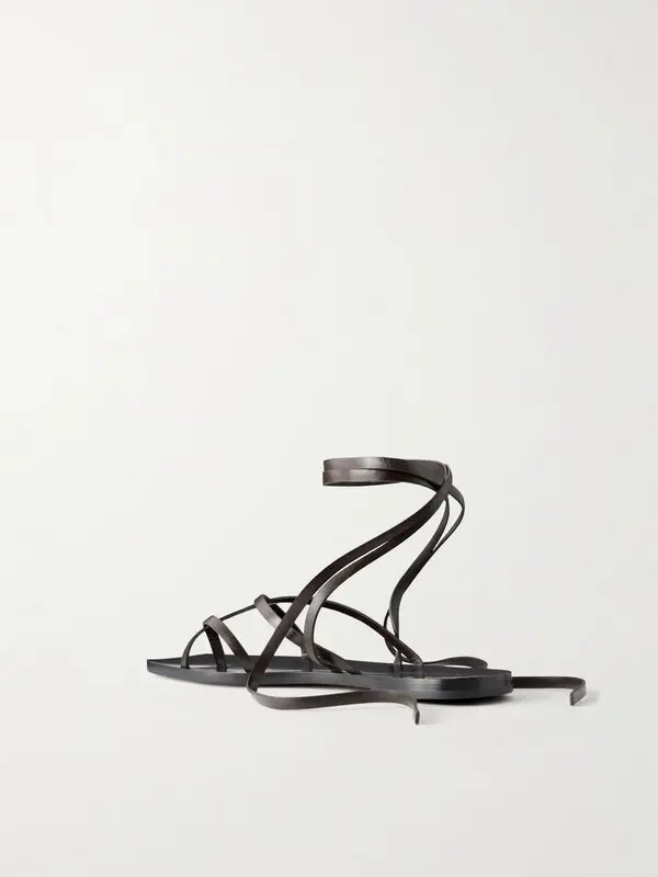 AeydĒ Norah Leather Tie Fastening Sandals - Brown