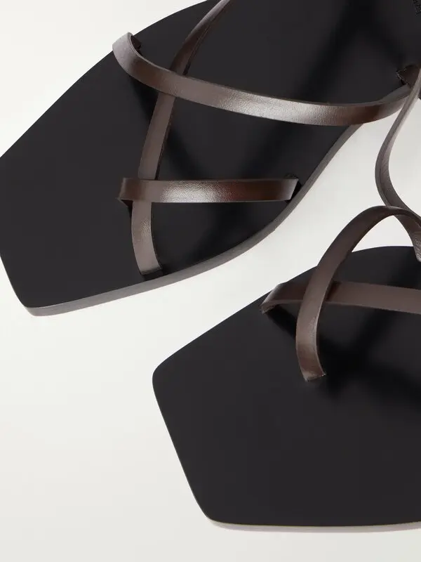 AeydĒ Norah Leather Tie Fastening Sandals - Brown