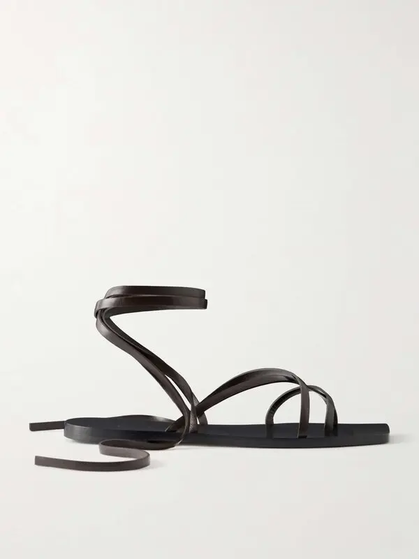 AeydĒ Norah Leather Sandals - Dark Brown
