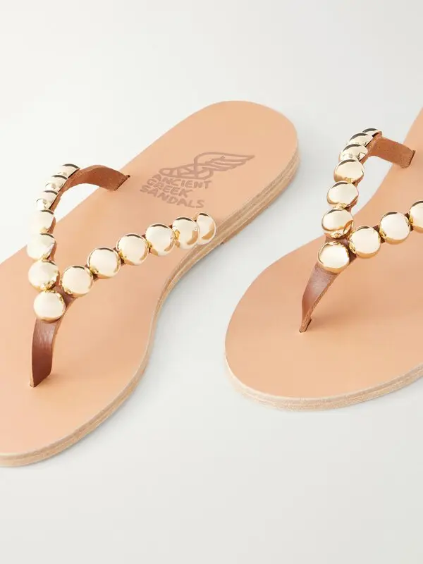 ANCIENT GREEK SANDALS Endoxi Studded Leather Sandals