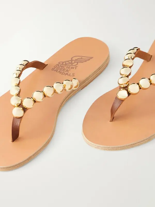ANCIENT GREEK SANDALS Endoxi Studded Leather Sandals