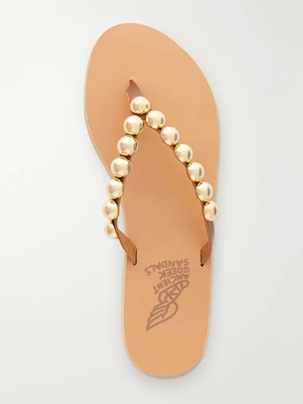 ANCIENT GREEK SANDALS Endoxi Studded Leather Sandals