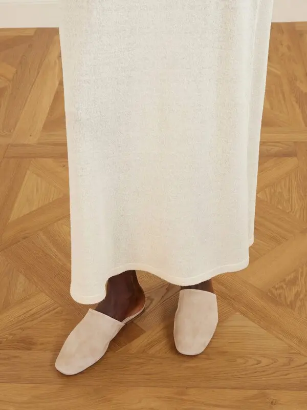 AeydĒ Rega Suede Slides - Neutrals