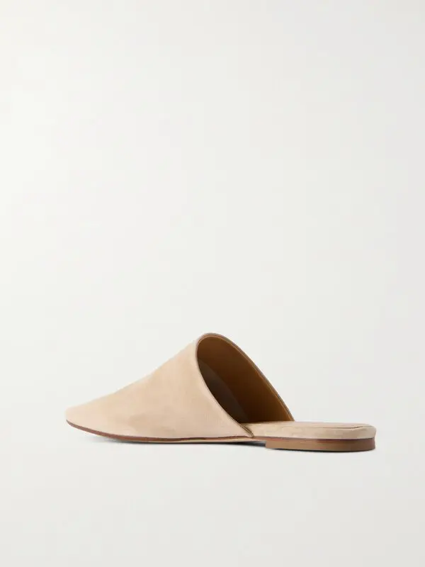 AeydĒ Rega Suede Slides - Neutrals