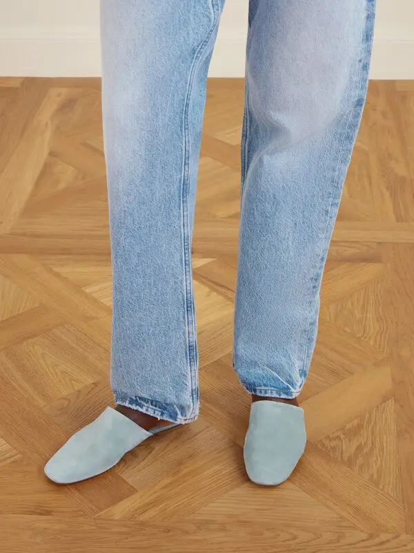 AeydĒ Rega Suede Slides - Blue