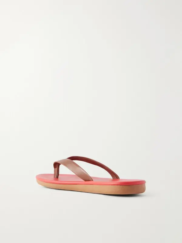 ANCIENT GREEK SANDALS Saionara Leather Flip Flops - Red