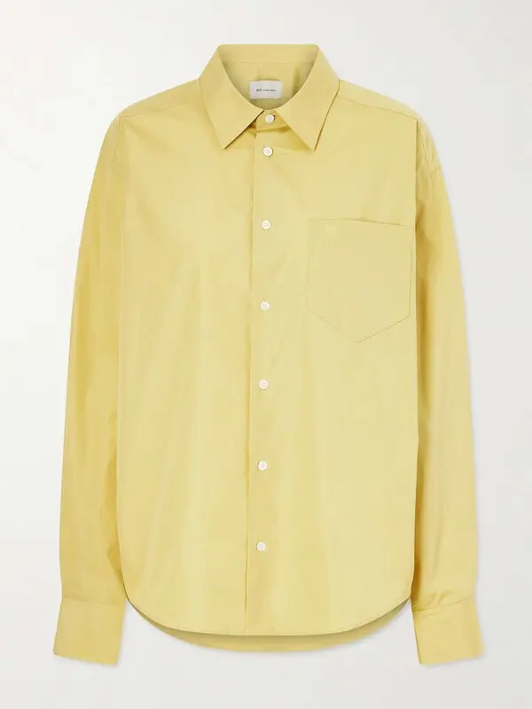 Ami Cotton-poplin Shirt - Yellow