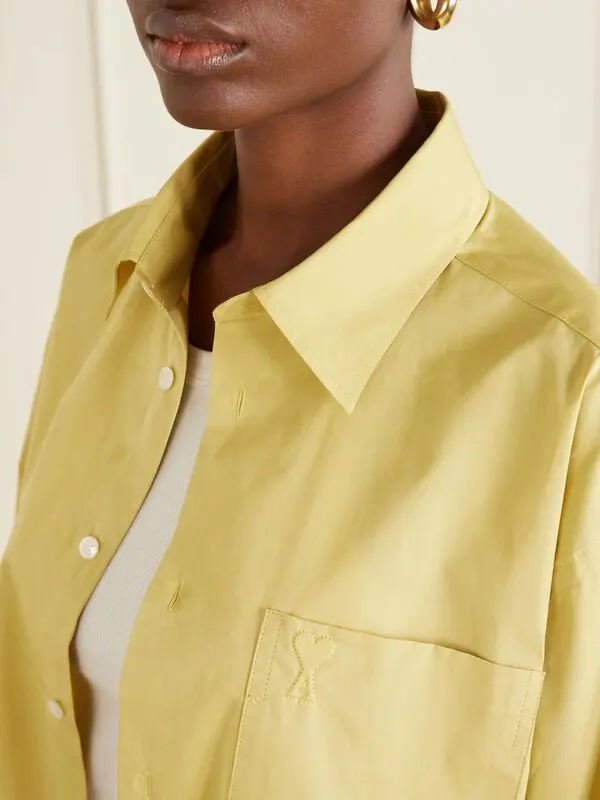 AMI Paris Cotton-poplin Shirt - Yellow